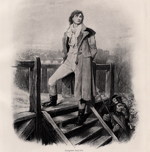 FRENCH REVOLUTION – Guillotine Scene Young Man Awaiting Death 1892 ...