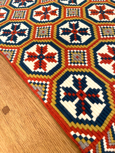 VTG NORWEGIAN TAPESTRY TABLE RUNNER wall hanging NORWAY excellent Fine ...