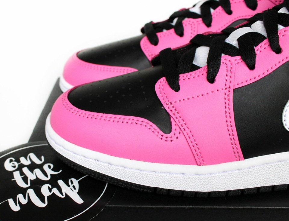 Nike Air Jordan 1 Retro Mid Pink Black Pinksicle GS UK 4.5 US 5 7 ...