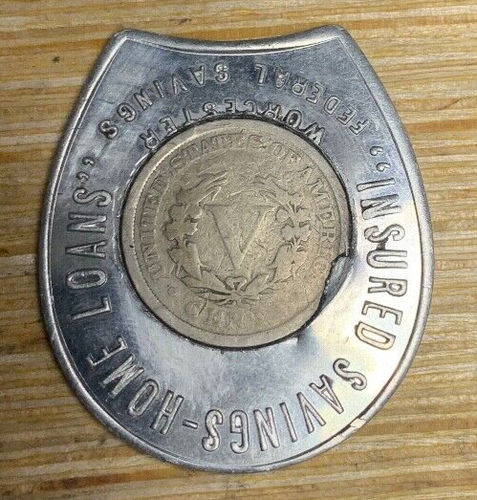 1906 Liberty "V" Nickel Encased Coin Token Lucky Charm Good Luck | eBay