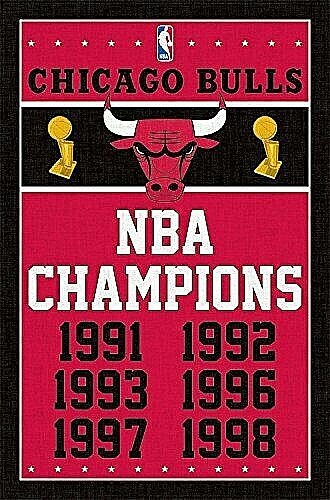 CHICAGO BULLS - NBA CHAMPIONS POSTER - 22"x34" BRAND NEW - BASKETBALL 6 ...