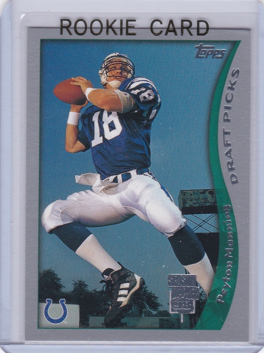 PEYTON MANNING ROOKIE CARD 1998 Topps RARE SILVER STAMP Season Opener ...