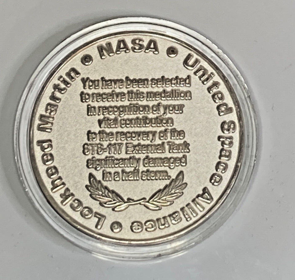 STS-117 Hail Recovery Challenge Coin Lockheed Martin NASA United Space ...
