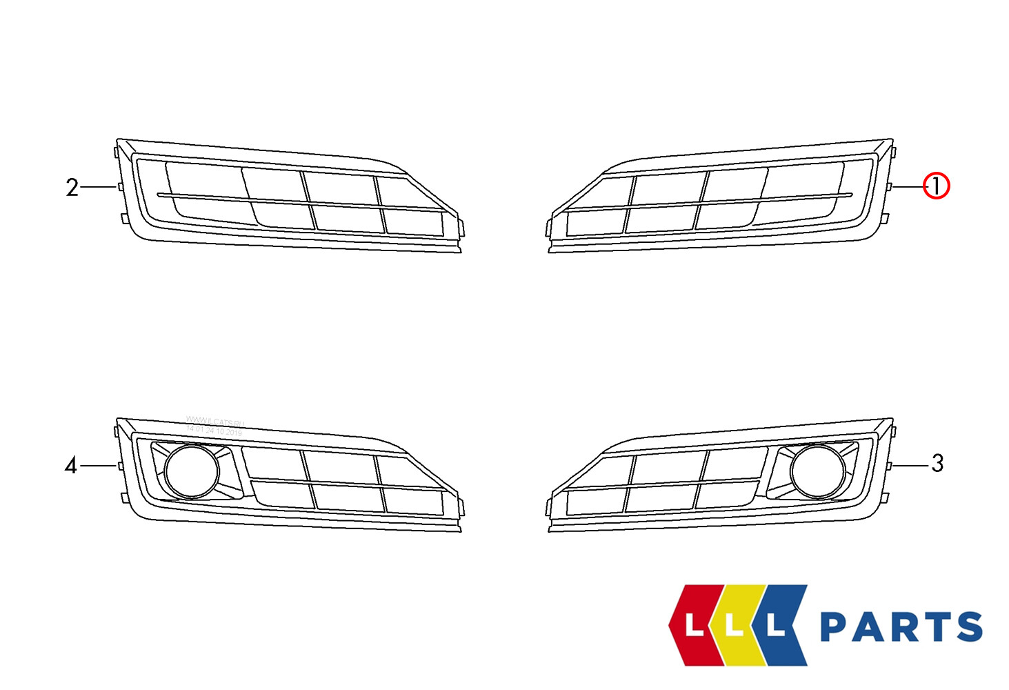 NEW GENUINE AUDI A8 S8 2014-2016 FRONT BUMPER GRILL BLACK LEFT N/S ...