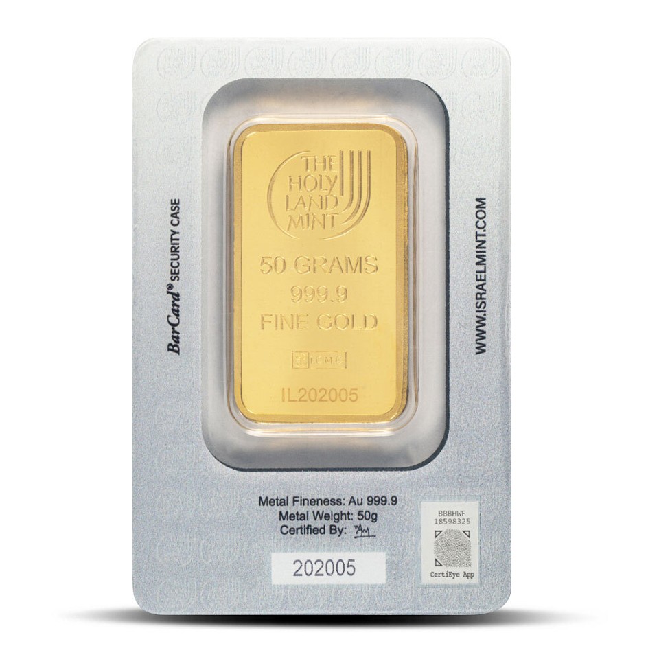 50 Gram The Holy Land Mint Gold Bar (New w/ Assay) | eBay