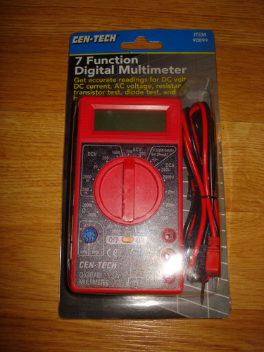 New Cen-Tech Harbor Frieght 7-Function Digital Multimeter and Battery ...