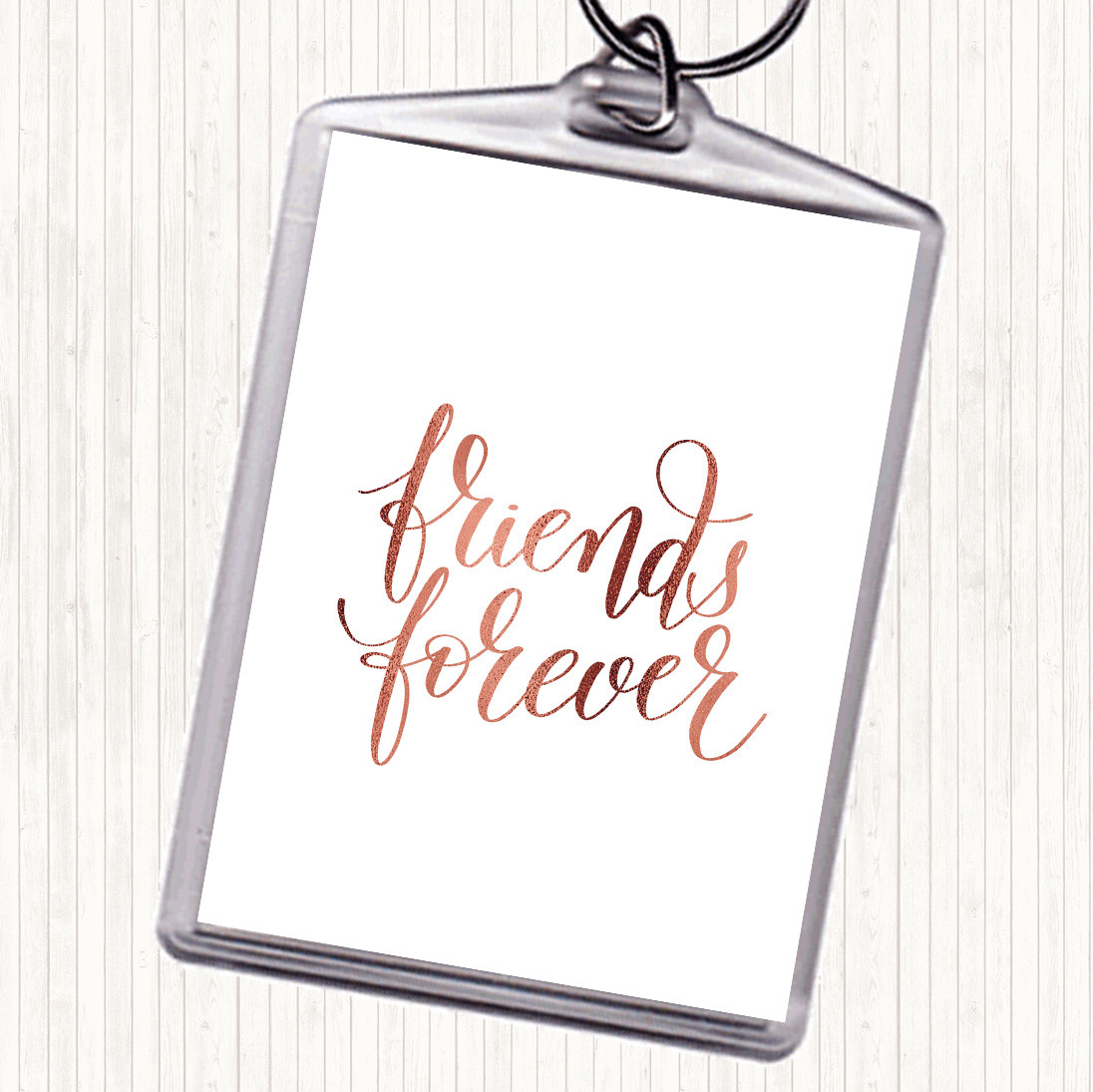 Rose Gold Friends Forever Quote Bag Tag Keychain Keyring | eBay UK