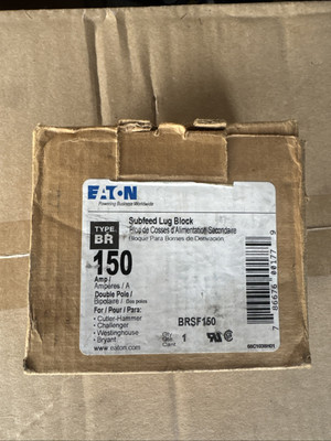 Eaton BRSF150 150A 2-Pole Sub Feed Lug Block 786676001779 | eBay