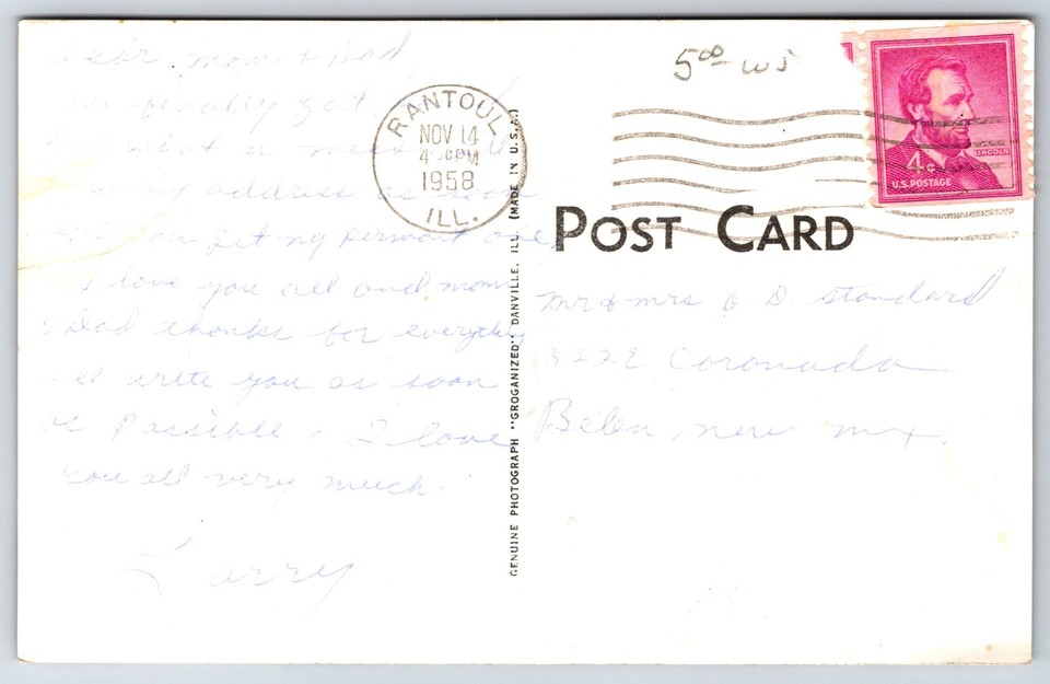 Chanute Air Force Base Illinois~Permanent Area Aerial View @ SW~1958 ...