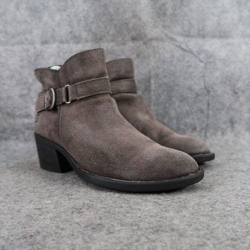 Born Shoes Womens 5.5 Booties Leather Casual Fashion Adia Moto Gray ...