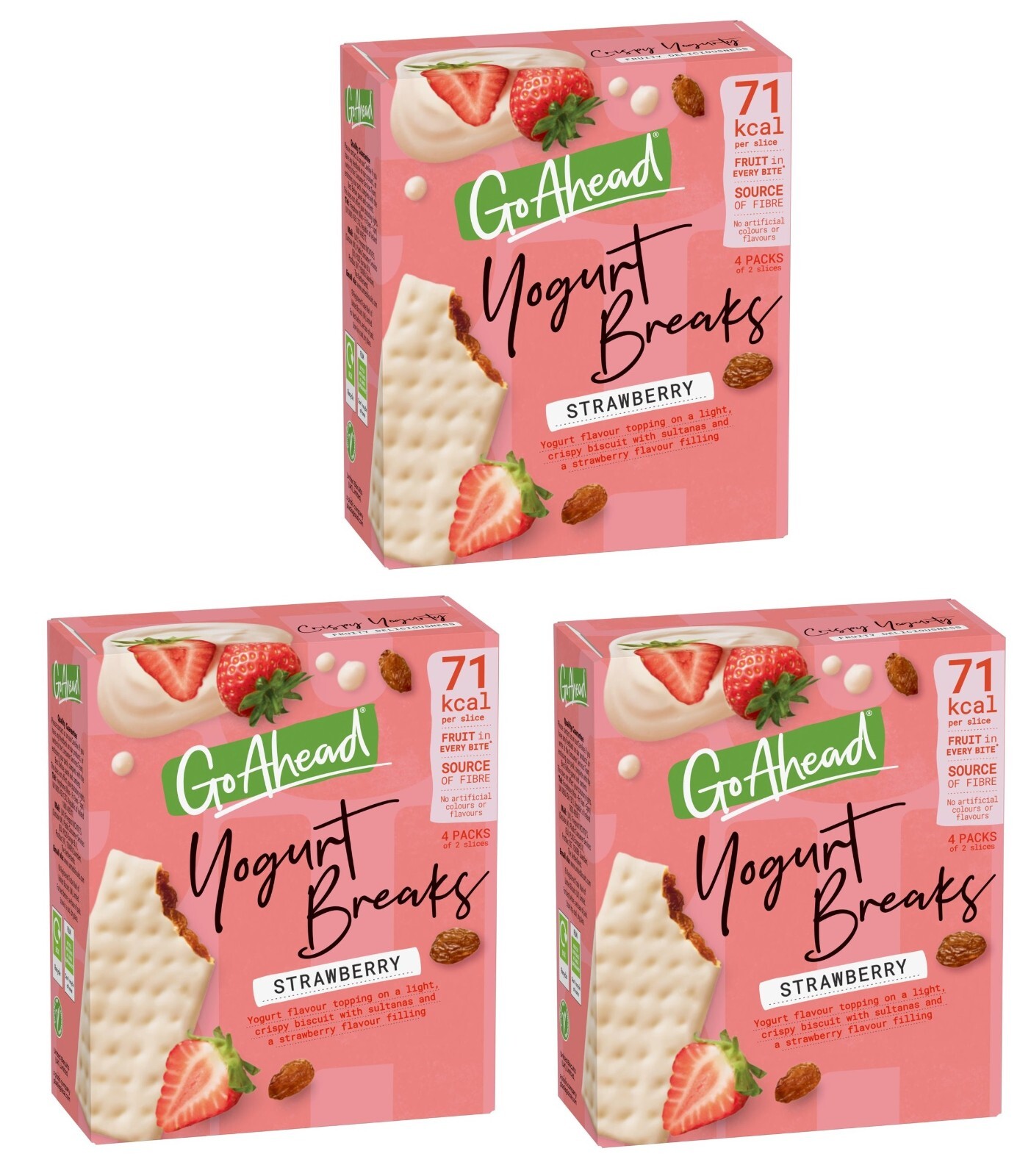 Go Ahead Strawberry Fruit Yogurt Breaks Snack Bars 4 PACK OF 3 | eBay