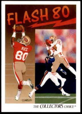 JERRY RICE HoF SAN FRANCISCO 49ers 1991 UD The Collector's Choice Flash ...