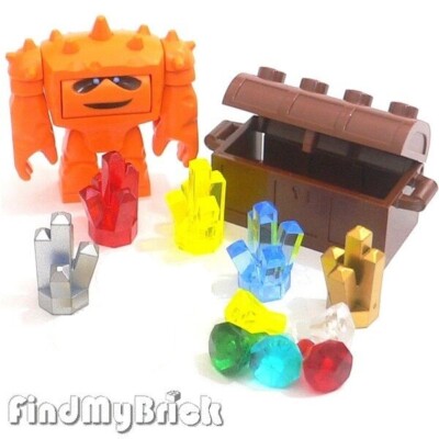 Lego 5 Crystals Treasure Chest Diamonds & Chunk the Rock Monster from ...