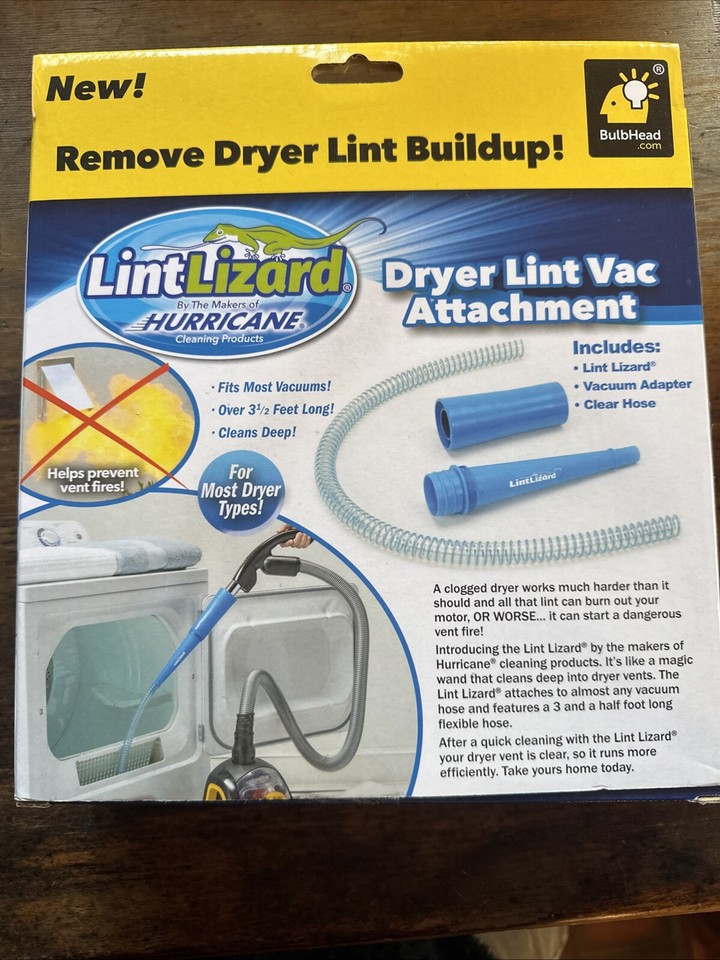 Lint Lizard As Seen On TV Dryer Lint Vac Attachment Bulb Head 3.5 Feet ...