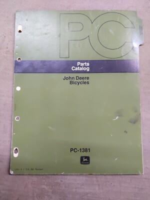 John Deere Bicycles Parts Catalog, PC-1381 | eBay