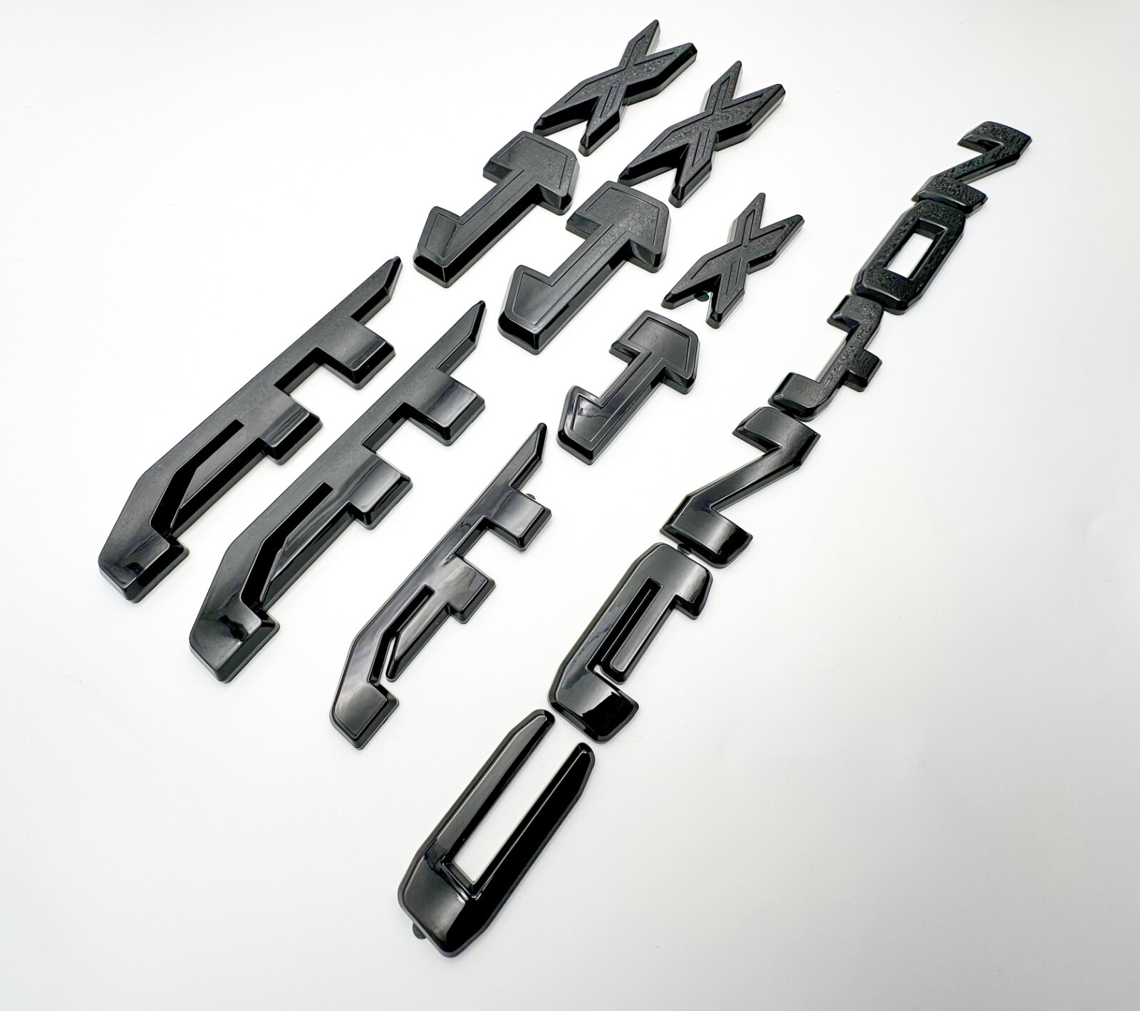 OVERLAY 4PCS Gloss Black Door Rear AT4 X Canyon Emblem Fit 2023+ GMC ...