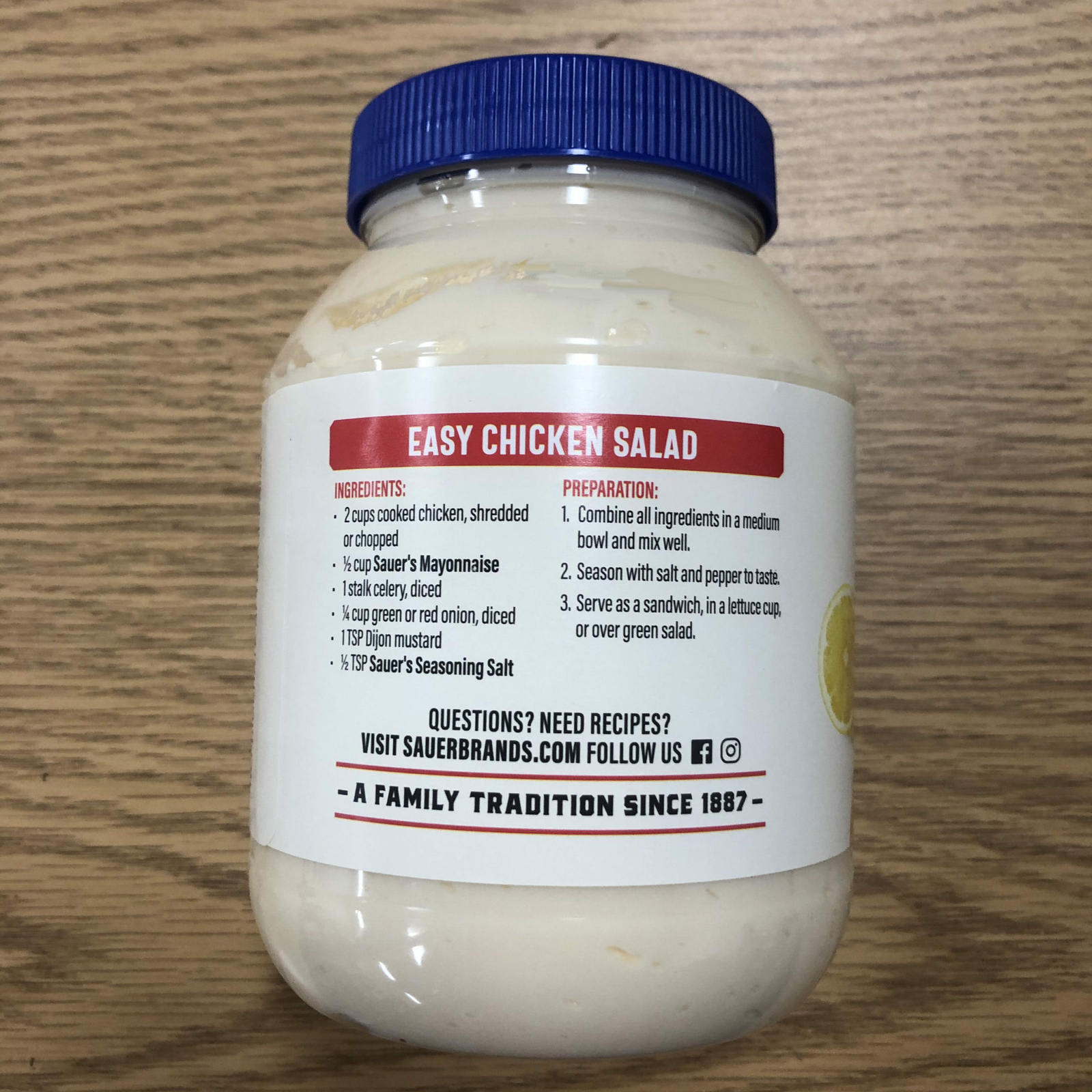 CF Sauer Rich & Creamy Mayonnaise Real Mayo 30oz Jar Sauce Dukes | eBay