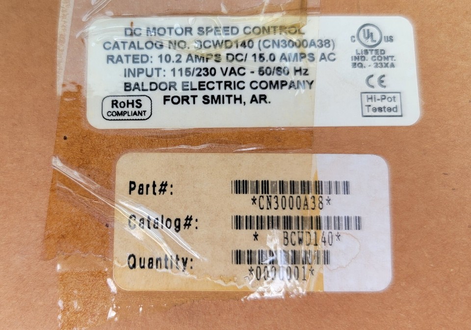 Baldor Dc Motor Speed Control Drive | eBay