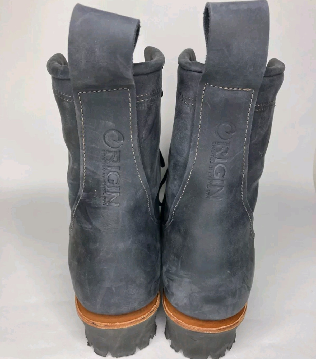 Origin USA Maine Work Boots 8 Inch Big Lug Carbon | eBay