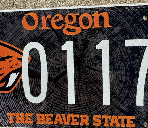 New Oregon Beaver State License Plate OSU Specialty Lic BV 01176 ...