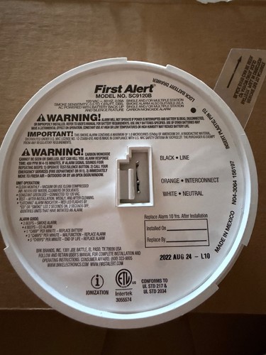 First Alert SC9120B Smoke & Carbon Monoxide Detector | eBay