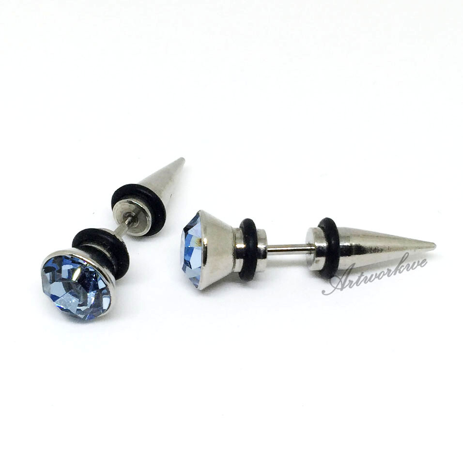 Stainless Steel Tapers Fake Illusion Tunnel Cheater Piercing Stud ...
