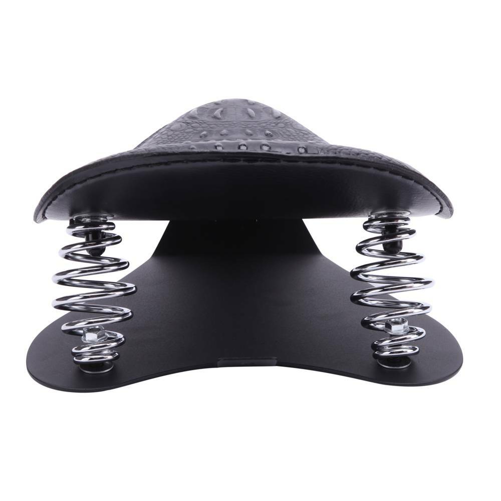 Motorcycle Retro Bobber Solo Seats Saddle Spring Base Black For Harley ...