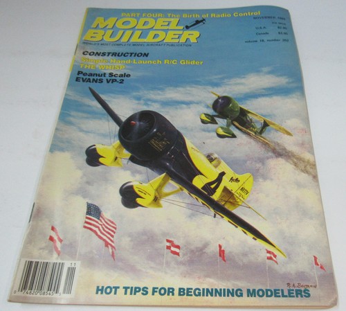 Model Builder Magazine November 1988 Vol. 18 #202 Peanut Scale EVANS VP ...