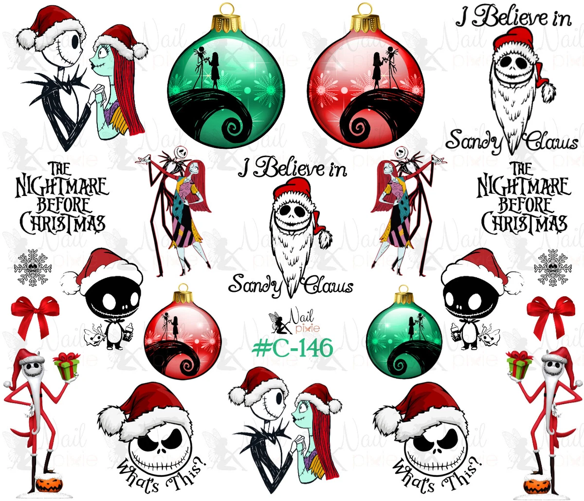 Nightmare Before Christmas Nail Decals