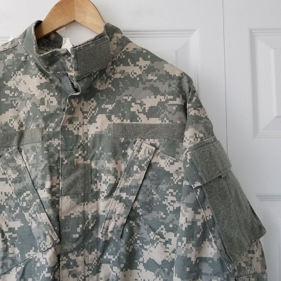 Team Soldier Perimeter Insect Guard Zip Up Shirt Camouflage Army Size M ...