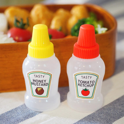 Mini Condiment Bottle Portable Dispenser Travel BBQ Sauce Squeeze ...