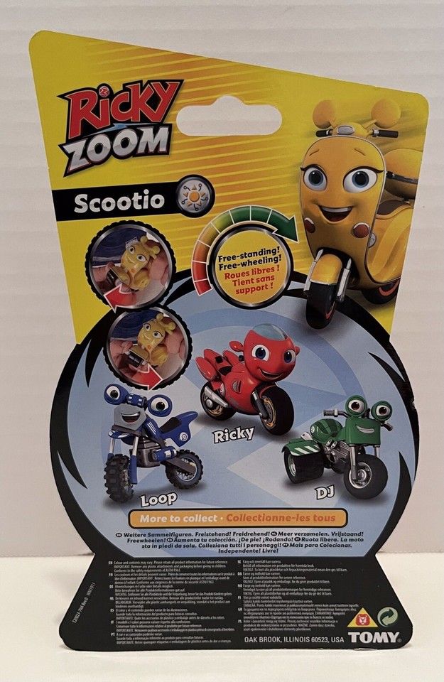 TOMY Ricky Zoom Scootio Yellow Scooter Action Figure Vehicle - New | eBay