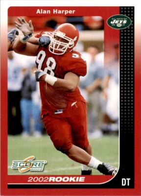 2002 Score Alan Harper Rookie New York Jets #311 NFL Football Sports ...