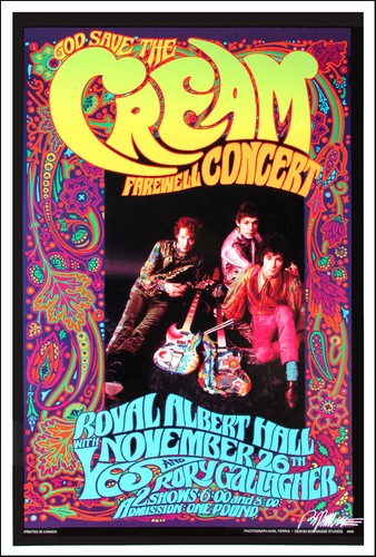 Cream Farewell Concert Poster Bob Masse Karl Ferris Signed by Masse | eBay