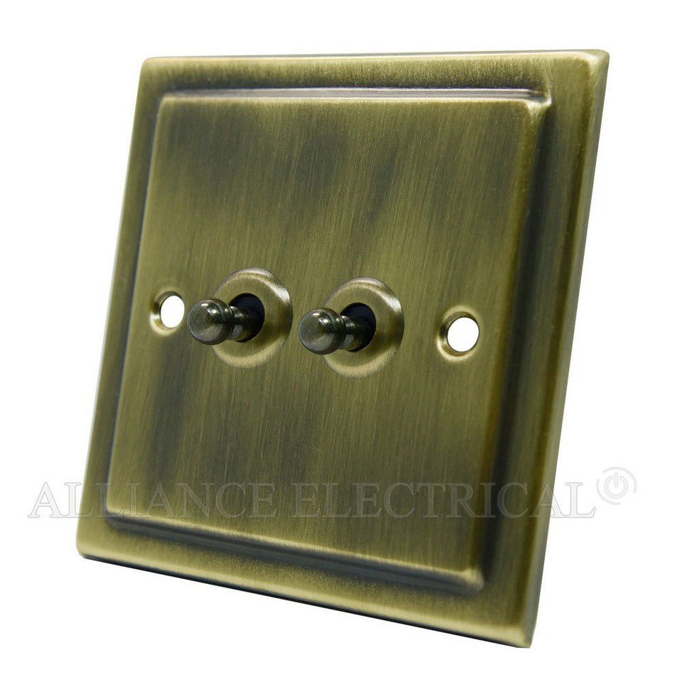 Full Range Victorian Antique Brass Dark Bronze Light Switch Socket ...