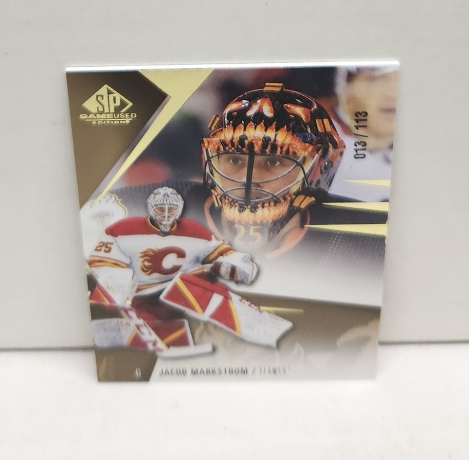 JACOB MARKSTROM 2023-24 SP Game Used GOLD ~ Flames ~ #'d /113 | eBay