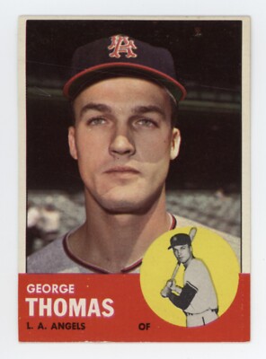 1963 Topps #98 George Thomas baseball card. Los Angeles Angels. VG ...