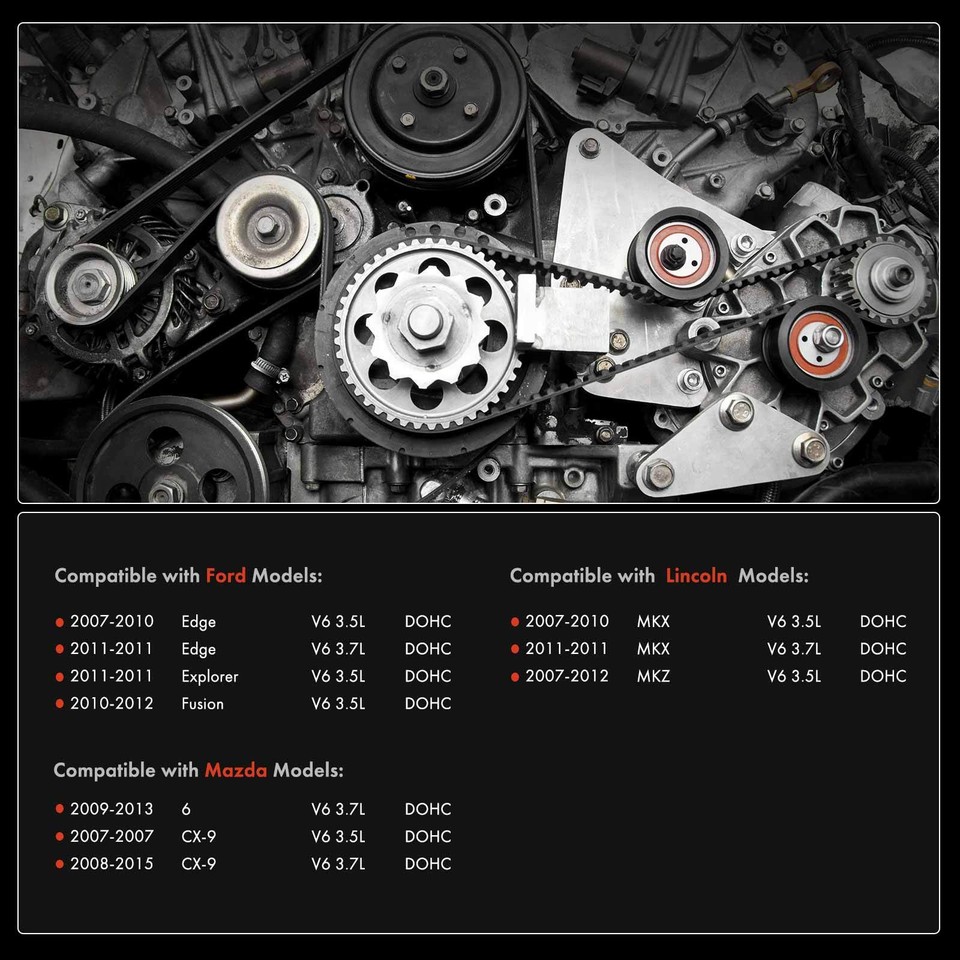 3Pcs Serpentine Belt Drive Component Kit for Ford Explorer Lincoln MKX ...