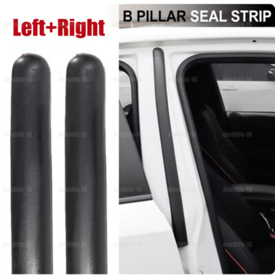 2x Car B Pillar Seal Strip Soundproof Sealing Trim Moulding Sticker ...