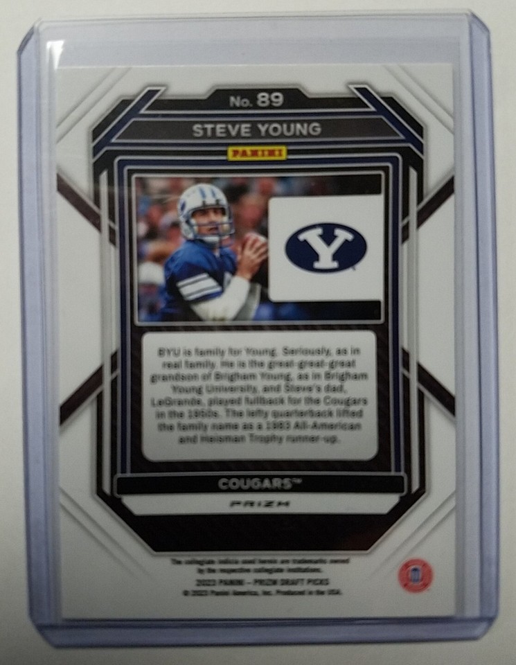 2023 Panini Prizm Steve Young Card Cracked Gold Ice #89 Cougers | eBay