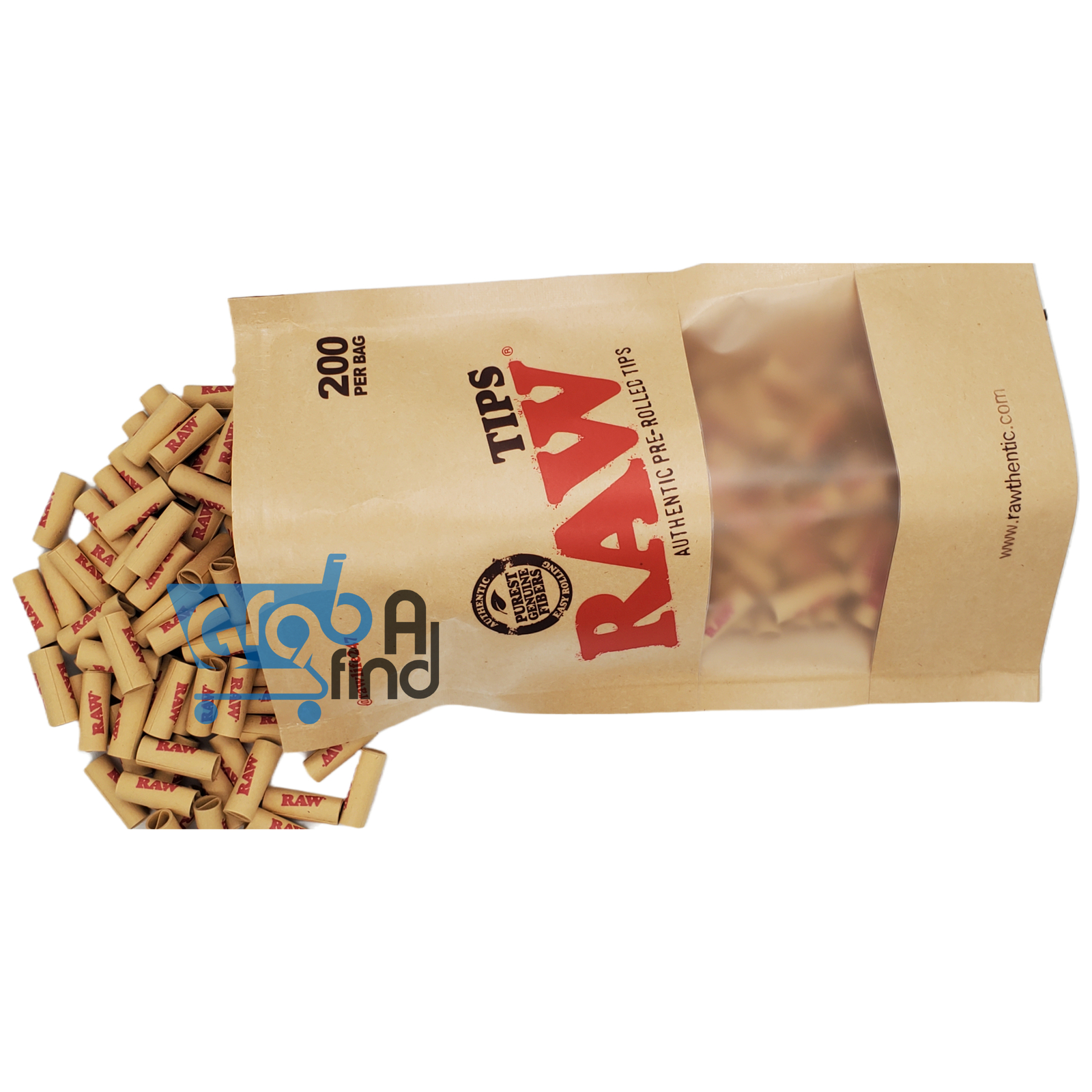 RAW Natural Unrefined Pre-Rolled Filter Tips - 1 Bag of 200 Tips ...