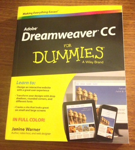Dreamweaver CC For Dummies, Warner, Janine | eBay