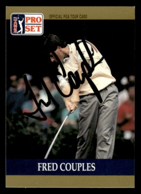 1990 Pro Set PGA Tour Golf #53 Fred Couples Signed Auto Autograph (no ...