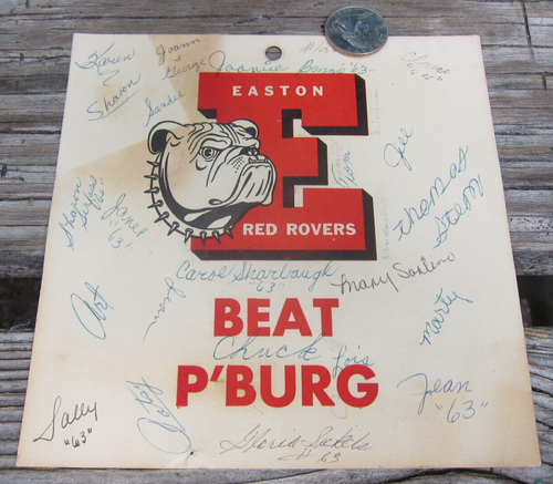 1963 EASTON PA RED ROVERS HIGH SCHOOL CARD BULL DOG FOOTBALL | eBay