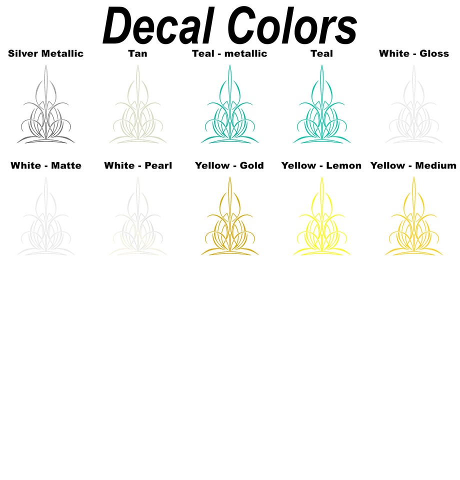 High-Quality Vinyl Pinstripe / Scroll Decal -Many Colors & Sizes- Free ...