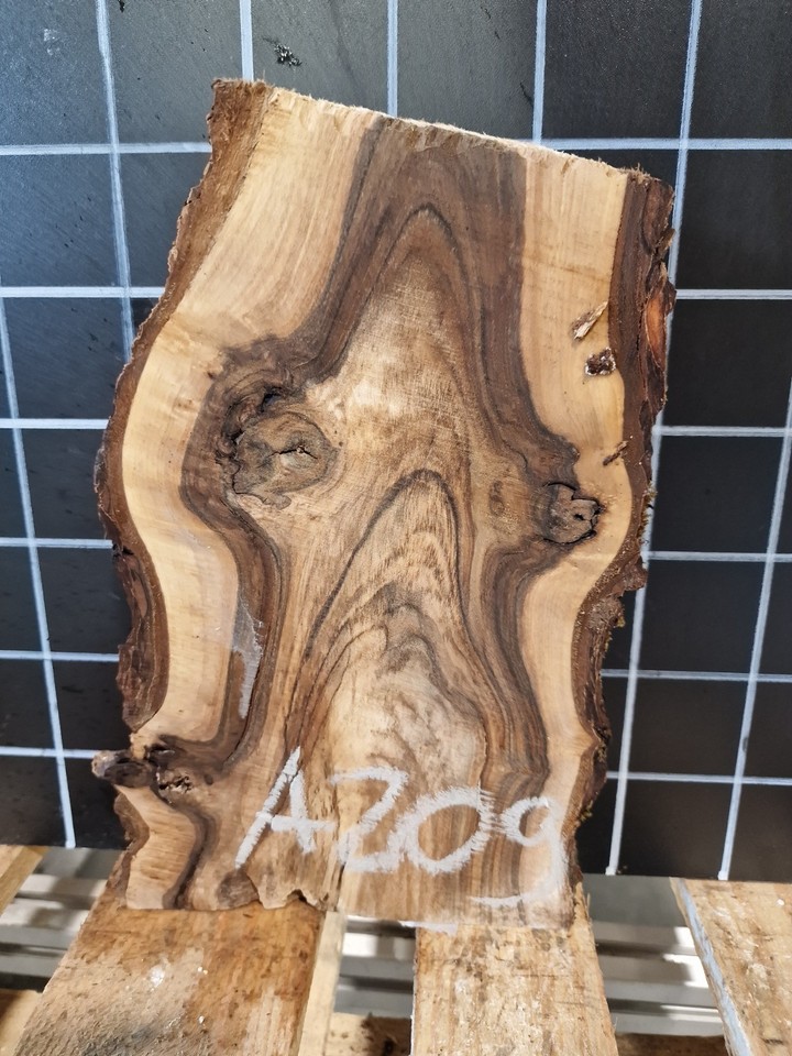 ITALIAN WALNUT LIVE EDGE SLAB WANEY EDGE BOARD HARDWOOD KILN DRIED DIY ...