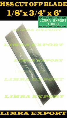 Set of 2 HSS Parting Or Cut Off Blades Bits 1/8"x 3/4" (Wide) x 6 ...