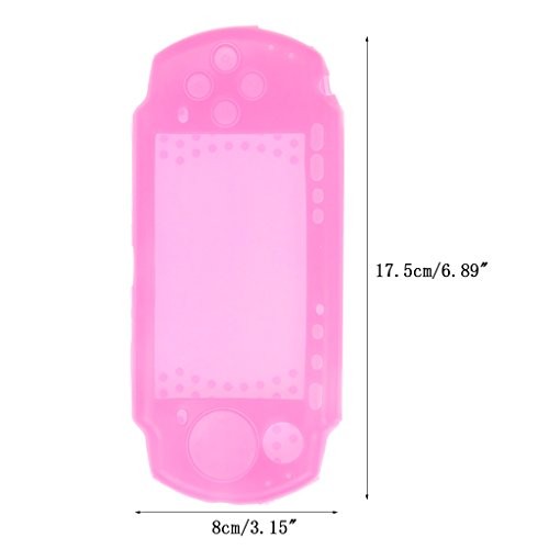 Black Protective Soft Rubber Silicone Skin Case Cover for PSP 1000 1001 ...