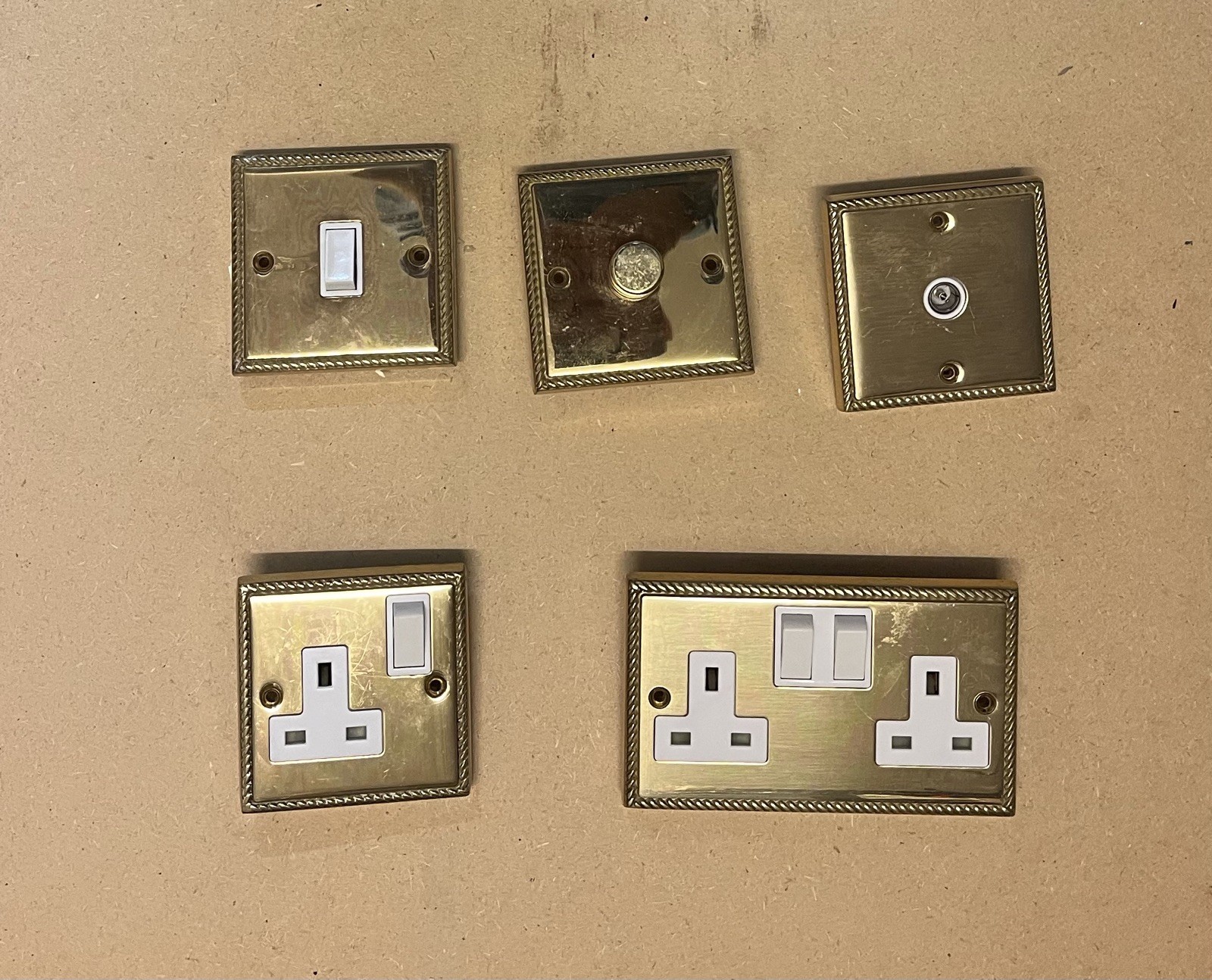 Collection of 28 brass light switches and sockets | eBay UK