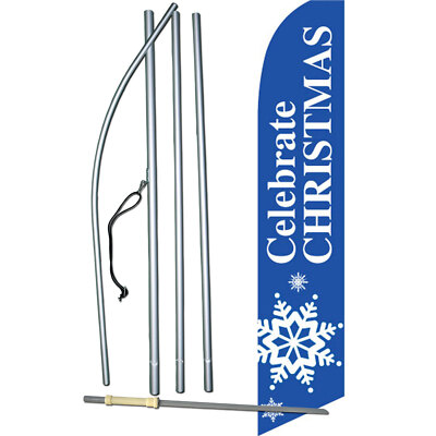 Celebrate Christmas Swooper Flag Kit | eBay